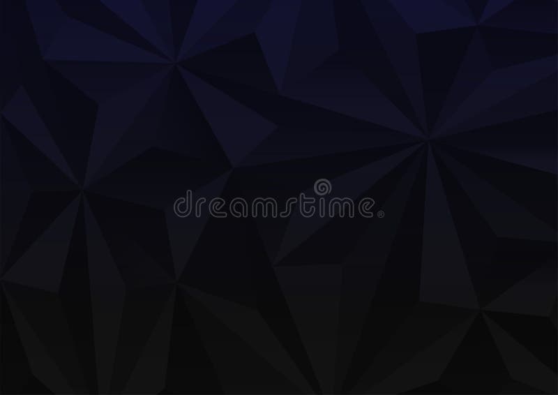 Abstract Low Poly Dark Background with Triangle Shapes Stock Vector ...