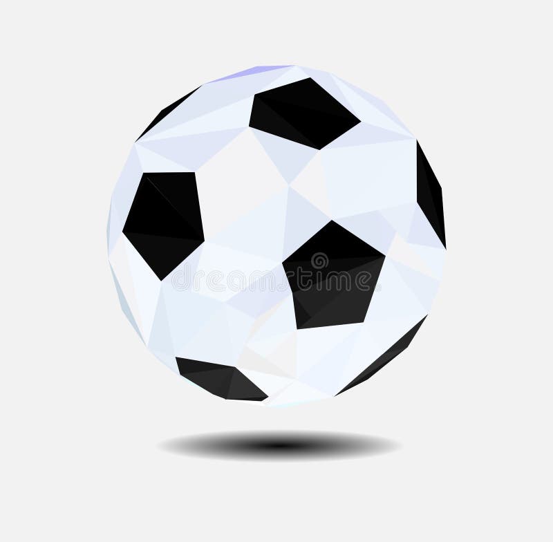Abstract Low Poly Football, Geometric Concept, Vector Stock Vector ...