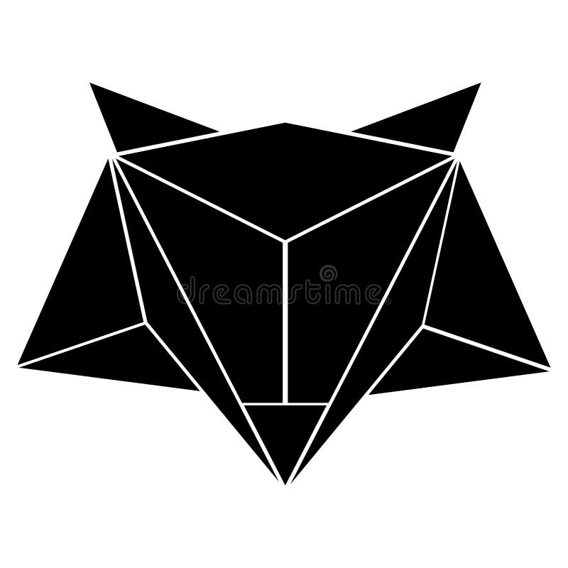 Abstract low poly fox icon stock vector. Illustration of nature - 116221106