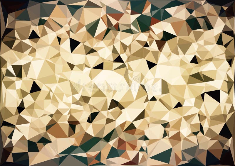 Abstract Low Poly Gold Color Bokeh Wallpaper Stock Illustration ...