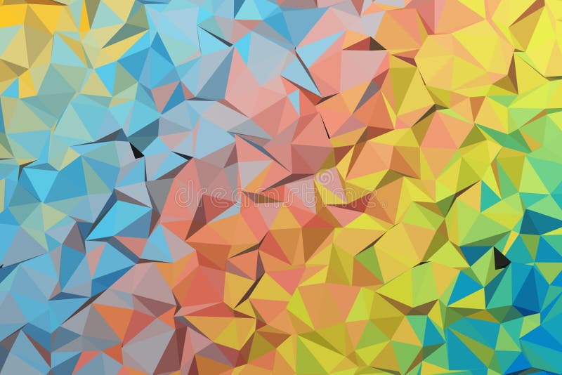 Abstract Low Poly Gradient Color Triangles Background Texture. 3d ...