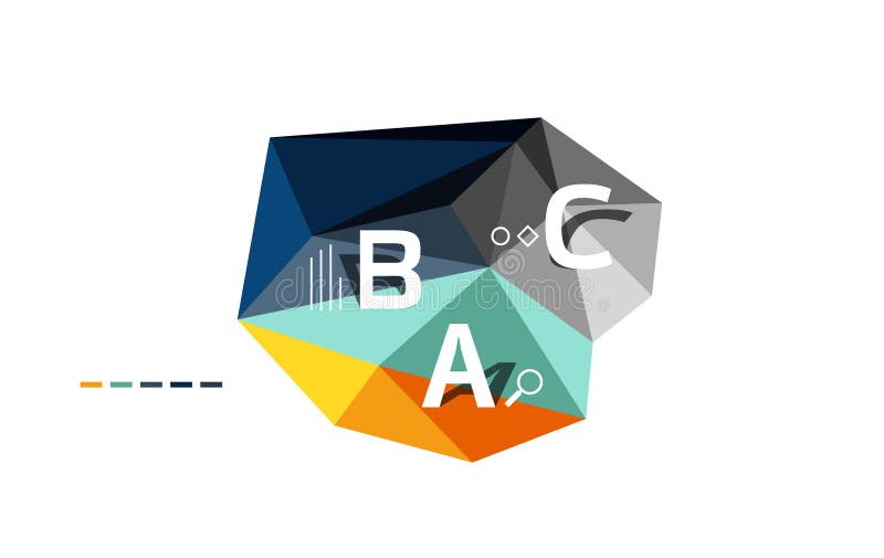 Abstract Low Poly Infographics Template Stock Vector - Illustration of ...