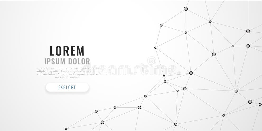 Abstract Low Poly Lines Mesh on White Background Stock Vector ...