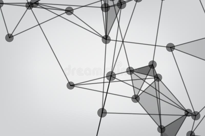 Abstract Low Poly Lines Mesh White. Background Technology Connecting ...