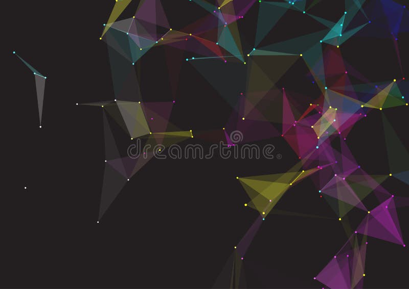 Abstract Low Poly Network Communications Background Design Stock ...