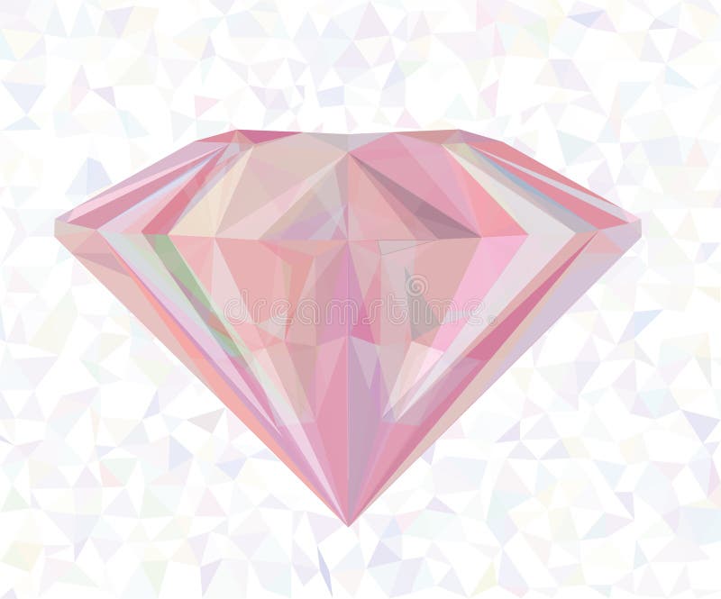 Abstract Low-poly Pink Jewel Illustration Stock Vector - Illustration ...