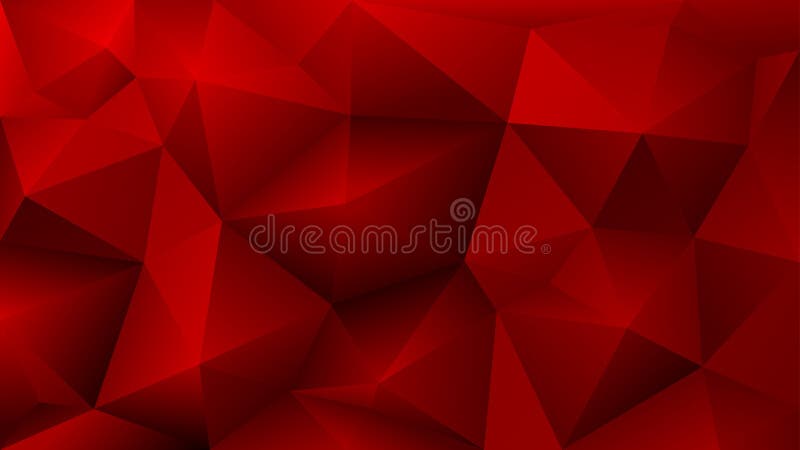 Abstract Low Poly Red Background of Triangles Stock Vector ...