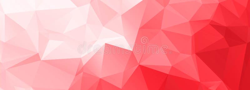 Abstract Low Poly Red Shapes Banner Background Stock Vector ...