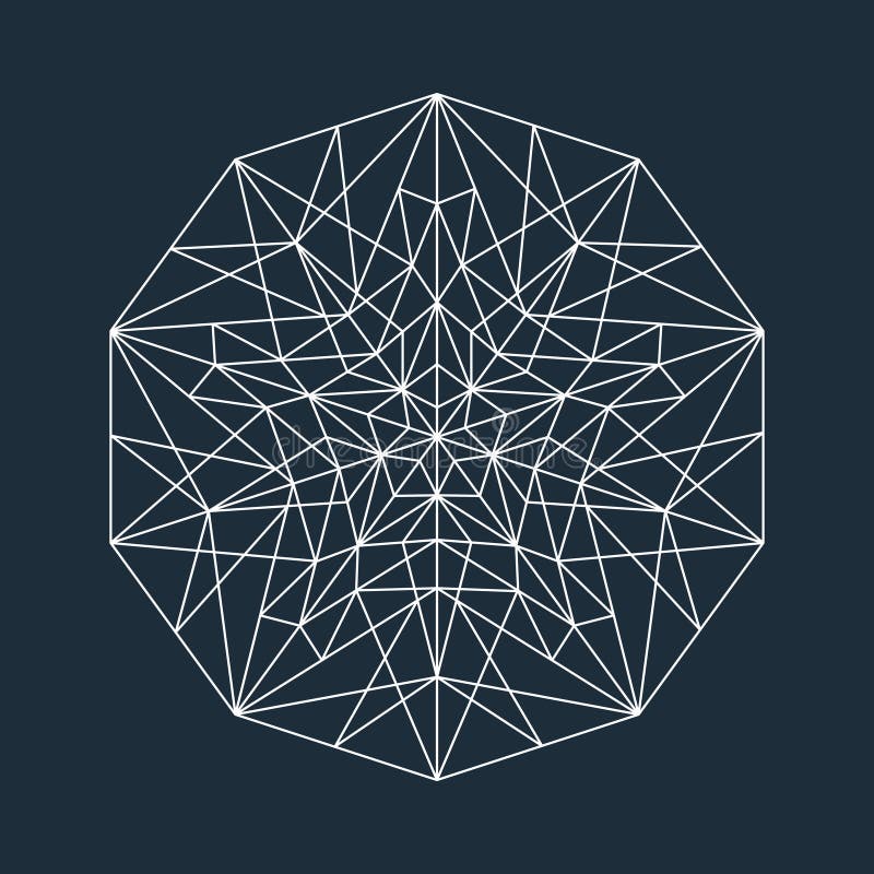 Low Poly Star on Blue Background. Digital Technology Abstract Blue Star ...