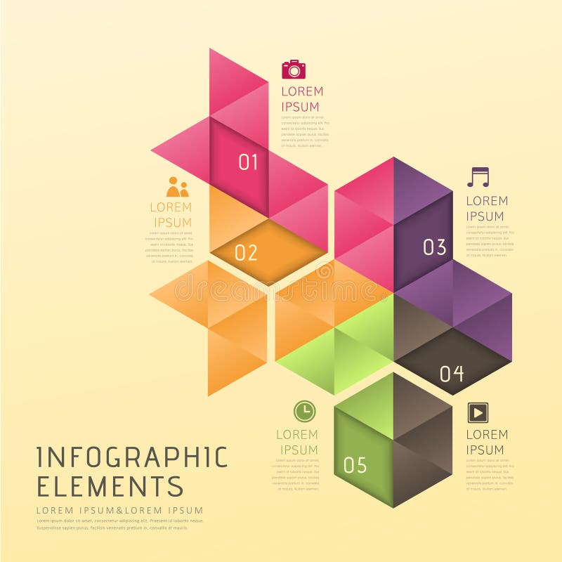 Abstract Low Poly Style Infographics Stock Vector - Illustration of ...