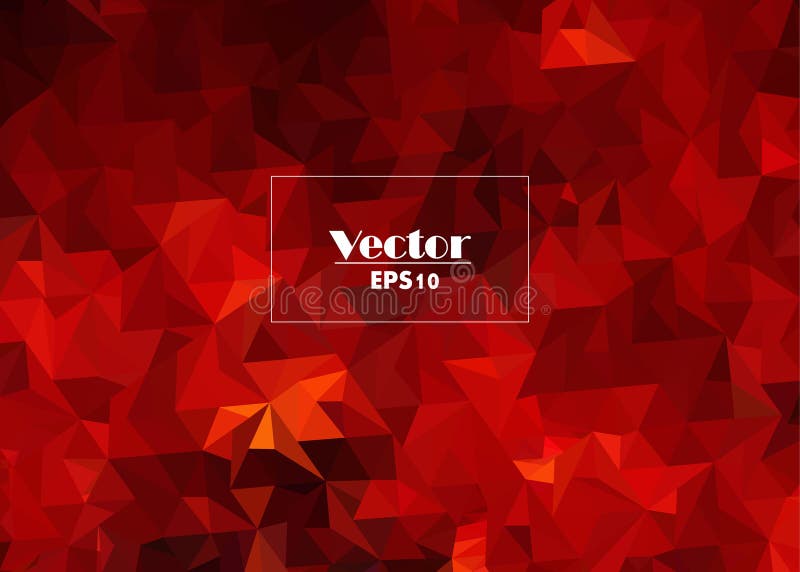 Red Ruby Crystals Digital Abstract Vector Image Stylized from Triangles ...