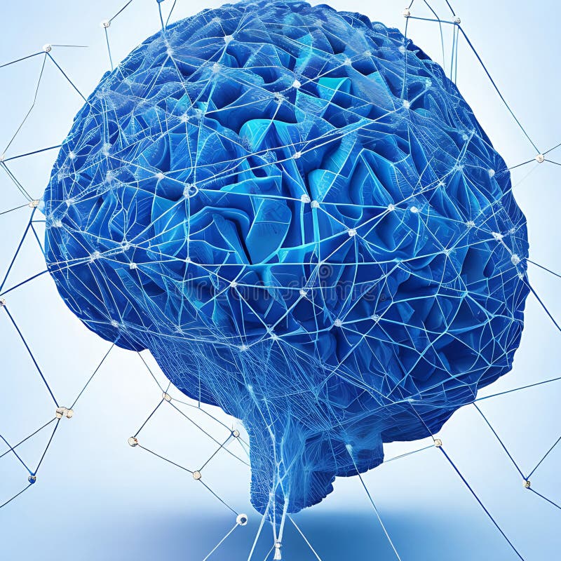 Brain Wireframe Model Stock Illustrations – 1,088 Brain Wireframe Model ...