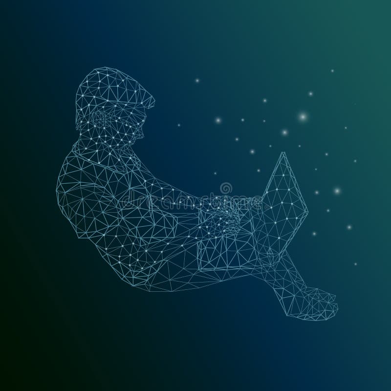 Abstract low-polygonal man stock vector. Illustration of lowpolygonal ...