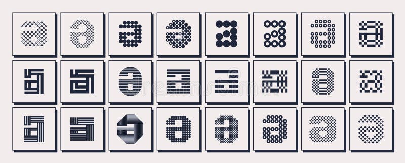 Abstract Lowercase Letter a Logo Brand Set Stock Vector - Illustration ...