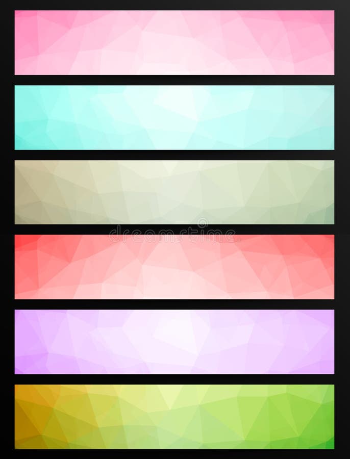 Abstract Low Poly Banners stock vector. Illustration of banners - 80177312