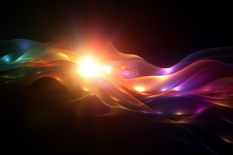 Abstract Luminescence Evolves, a Flare of Light in Artistic ...