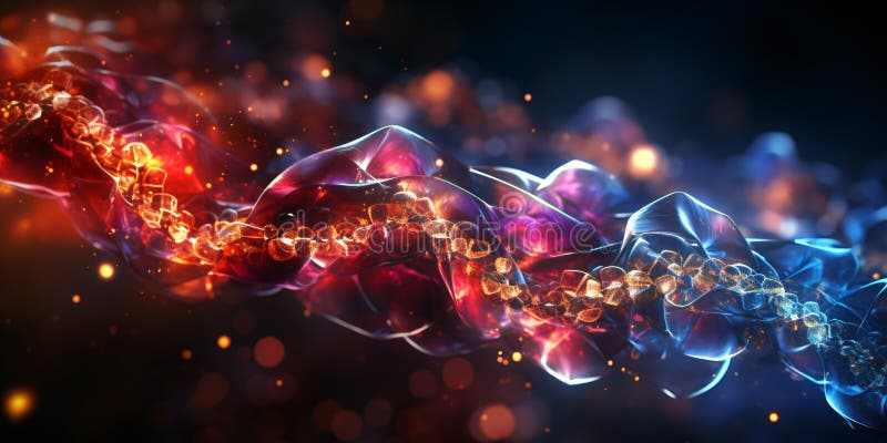 Abstract Luminous DNA String Stock Illustration - Illustration of ...