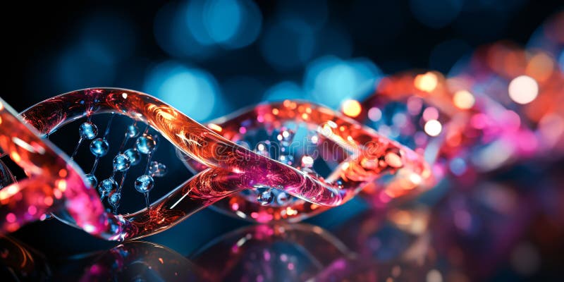 Abstract Luminous DNA String Stock Illustration - Illustration of ...