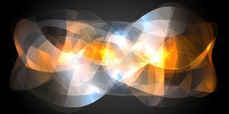 Abstract Luminous Flowing Wave Background with Glowing Shapes Stock ...