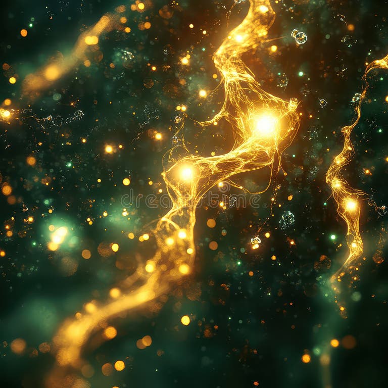 Abstract Luminous Particles Creating a Mesmerizing Cosmic Effect Stock ...