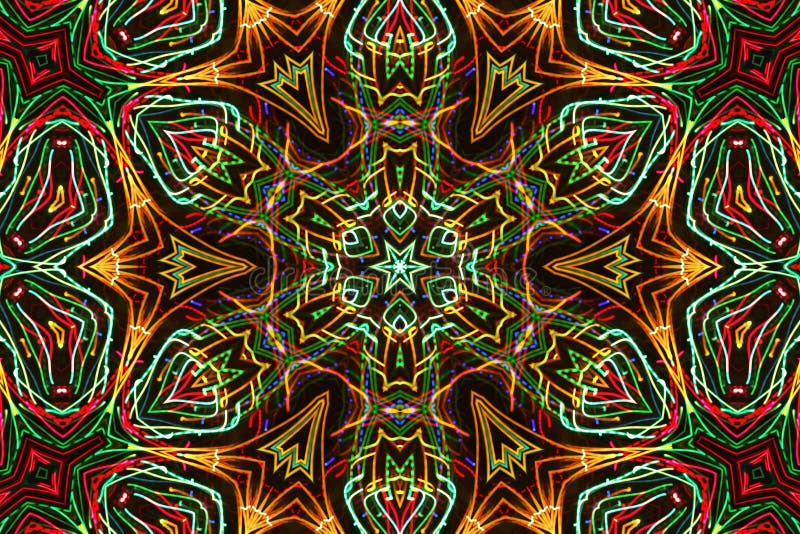 Bright Abstract Colorful Luminous Pattern Stock Illustration ...