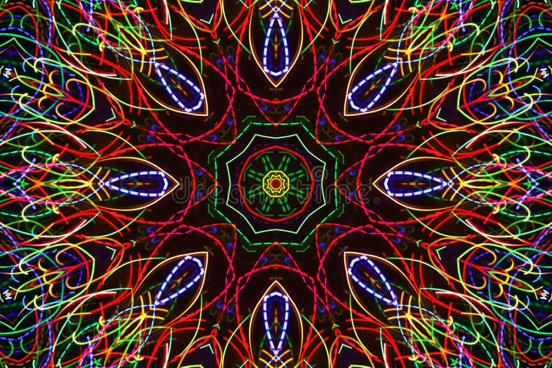 Bright Abstract Colorful Luminous Pattern Stock Illustration ...