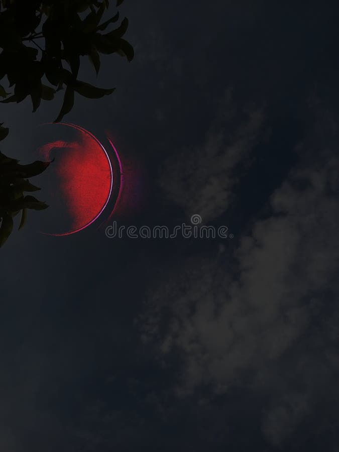 Abstract of the Lunar Eclipse and Dim Sky Stock Image - Image of dreams ...