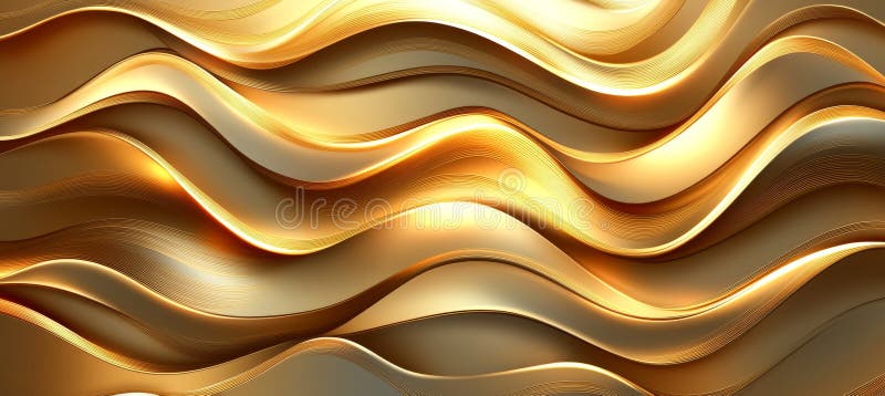 Abstract, Luxurious Golden Waves Background. Elegant Golden Texture ...