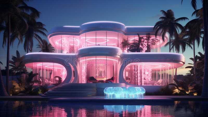 Abstract a Luxurious House in Mixes Realistic Stock Photo - Image of ...