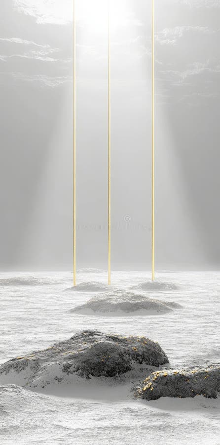 An Abstract Luxury Backdrop Featuring Golden Curved Elements on a ...