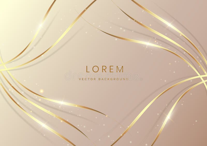 Abstract Luxury Background with Gold Lines Curve. Luxury Style Stock ...