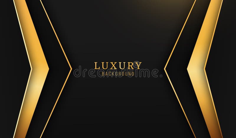 Abstract Luxury Background with Golden Geometric Shapes Stock Vector ...