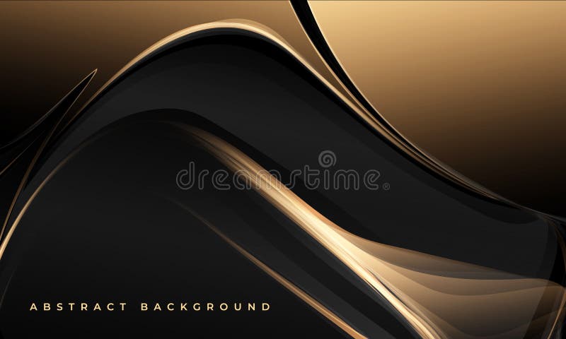 Abstract Luxury Black and Gold Wavy Background Stock Vector ... Abstract Luxury Black and Gold Wavy Background Stock Vector ...