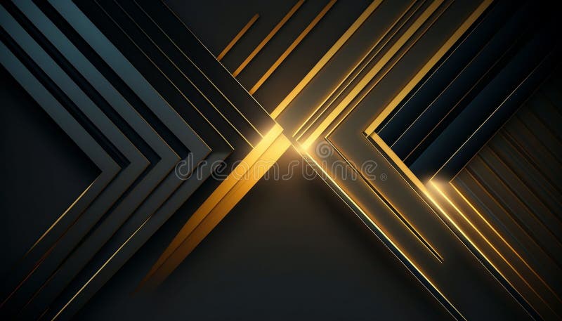 Abstract Luxury Gold and Black Composition. Stock Illustration ...