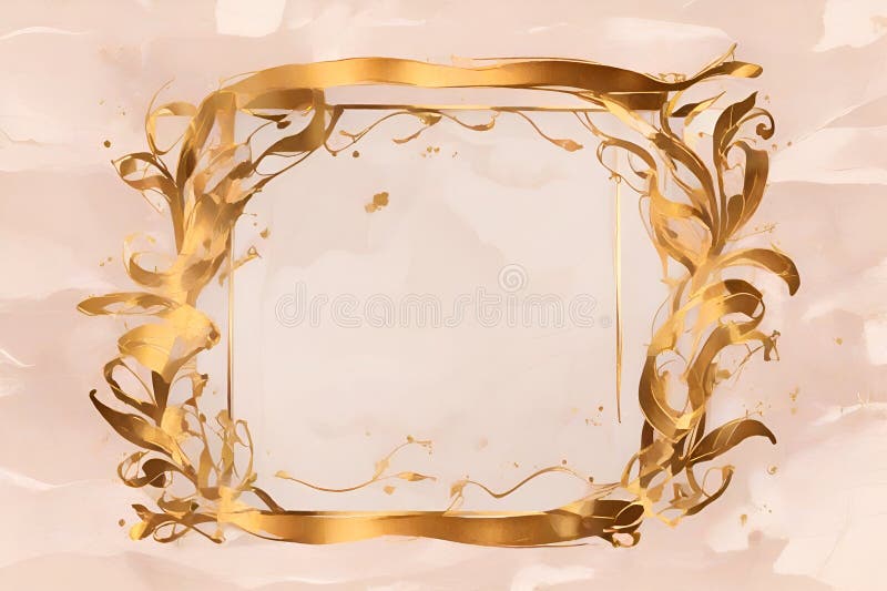 Abstract Luxury Gold Invite Frame Design Stock Illustration ...
