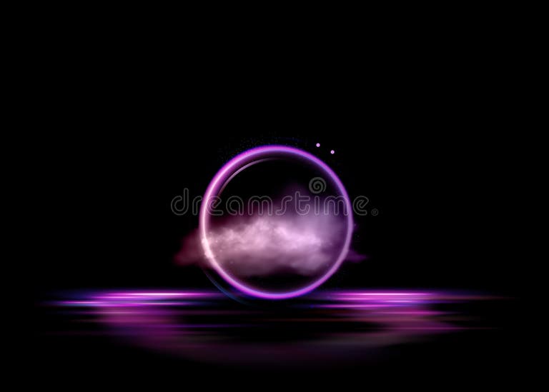 Abstract Luxury Golden Ring. Vector Light Circles and Spark Light ...