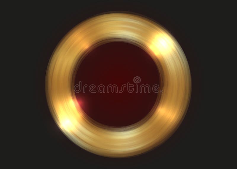 Abstract Luxury Golden Ring. Vector Light Circles and Spark Light ...