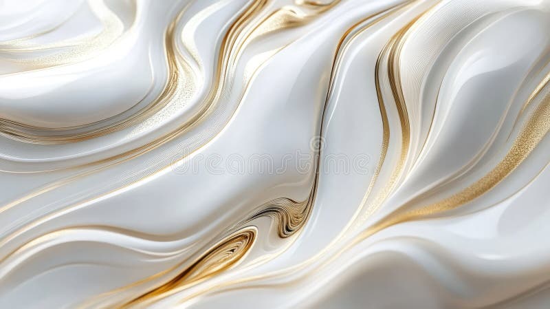 Abstract Luxury Golden and White Background. Moving Soft Smooth Wavy ...