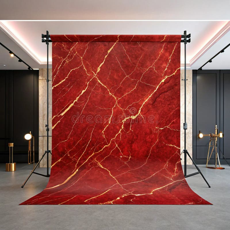 Abstract Luxury Lush Lava Red Gradient Studio Backdrop with Grains ...