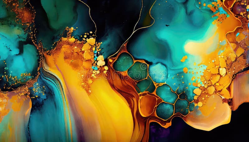 Abstract Luxury Marble Texture in Deep Colours, Generated Ai Stock ...