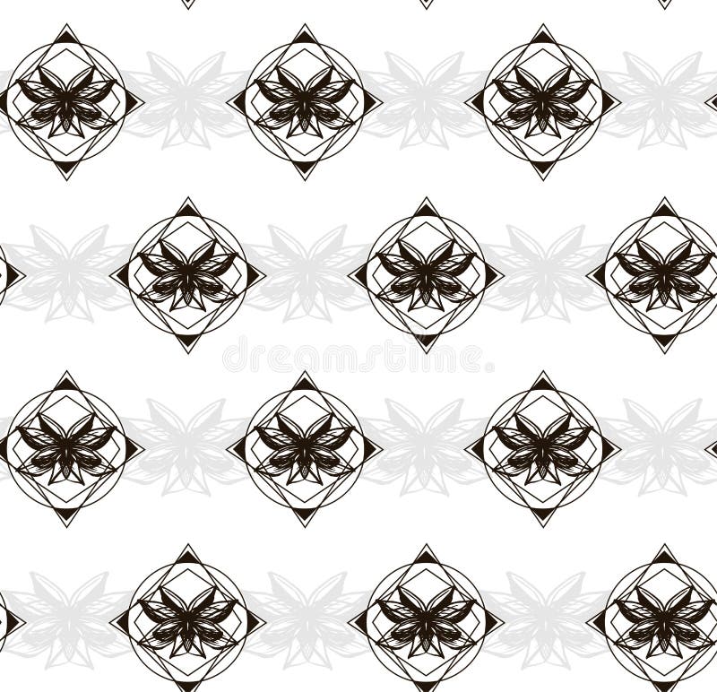 Abstract Luxury Pattern Design with Geometric Symbols Stock Vector ...