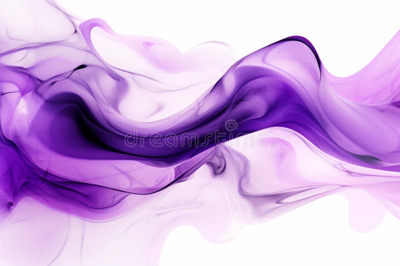 Abstract Luxury Purple and Blue Wave Design Element. Transparent Smoky ...