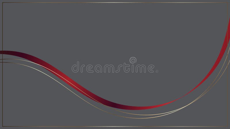 Abstract Luxury Red Ribbon Lines Elements with Glowing on Background ...