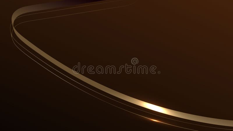 Abstract Luxury Ribbon Lines Elements with Glowing Light Effect on ...