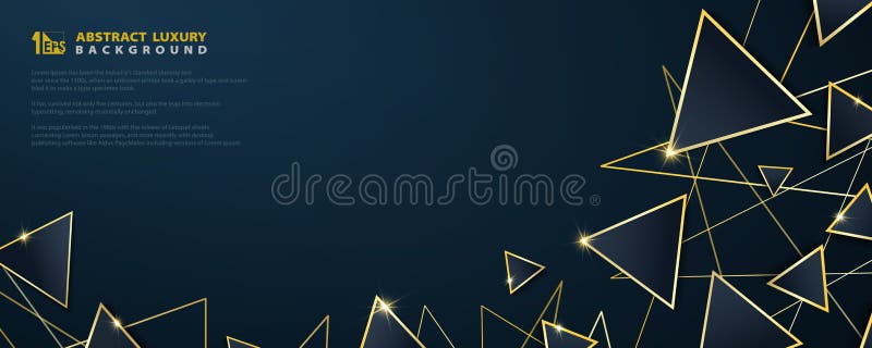 Abstract Luxury Triangle Template Element of Geometric Gold Style ...