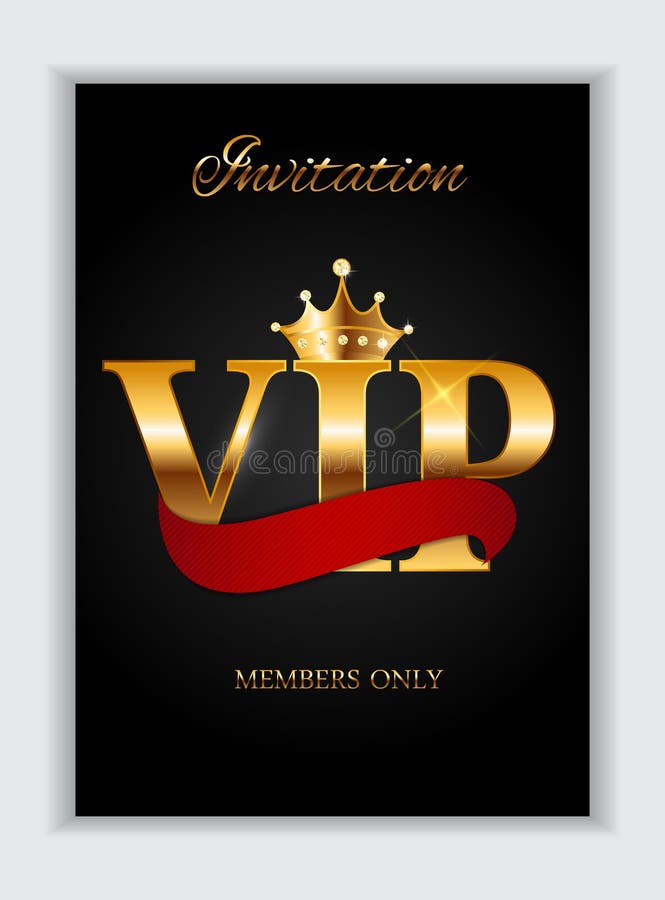 Abstract Luxury VIP Members only Invitation Background Vector Il Stock ...