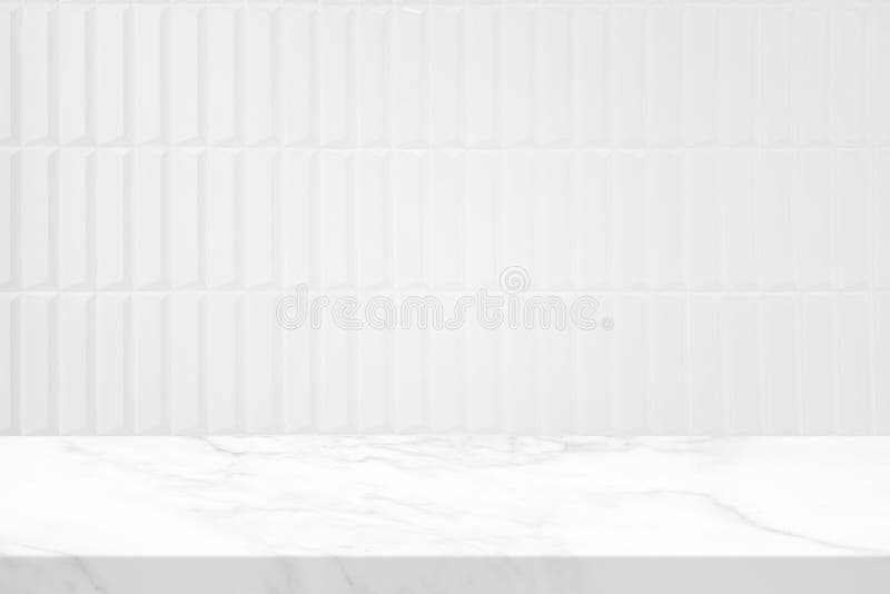 Abstract Luxury White Marble Table with Kitchen Wall Tiles Texture ...