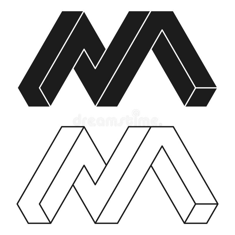 Letter M Black White Stock Illustrations – 7,332 Letter M Black White ...