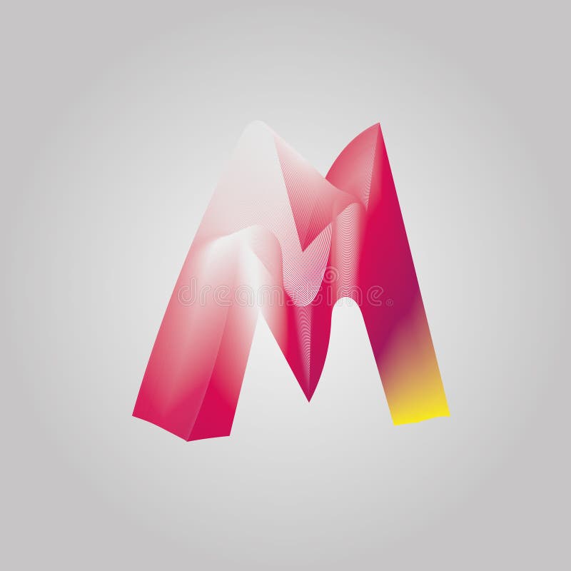 Abstract m letter icon stock illustration. Illustration of design ...