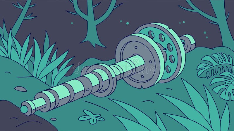 Abstract Machine Part in Vibrant Landscape, Vector Design Generative AI ...